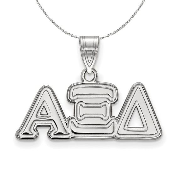 Black Bow Jewelry Co. | Jewelry | Sterling Silver Alpha Xi Delta Medium ...